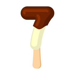 Ice cream abc popsicle alphabet cold sweets font Vector Image