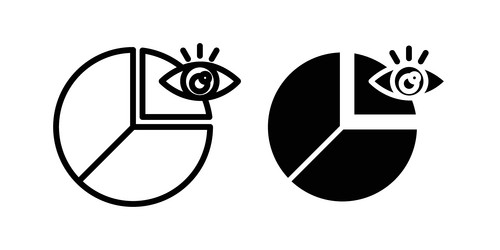 Predictive analytics icon predict growth pie Vector Image