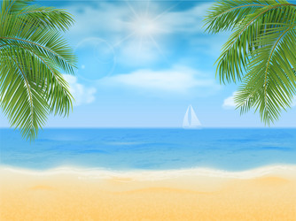 Tropical beach Royalty Free Vector Image - VectorStock