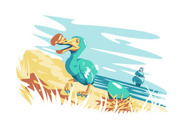 Cute dodo design Royalty Free Vector Image - VectorStock