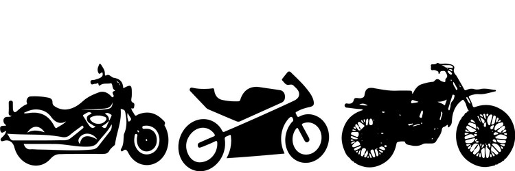 Motorcycle icon on white background Royalty Free Vector