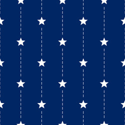 Stars and horizontal dotted line seamless pattern Vector Image