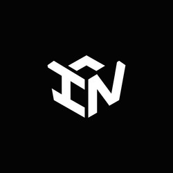 In logo monogram with emblem shape combination Vector Image