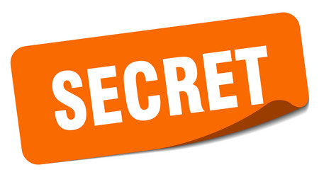 Secret sticker secret label Royalty Free Vector Image