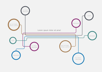 Tree of web design bubbles Royalty Free Vector Image