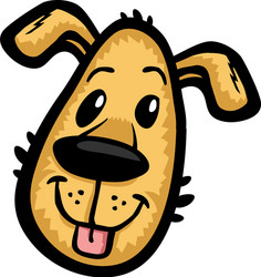 Square dog cartoon Royalty Free Vector Image - VectorStock