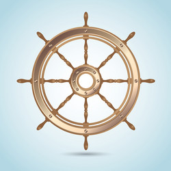Ship captain logo cruise journey tour Royalty Free Vector