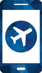 Airplane mode mobile application icon Royalty Free Vector
