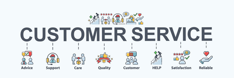 Customer service business icon with black outline Vector Image