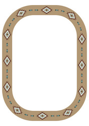 Ethnic frame rectangular border Royalty Free Vector Image
