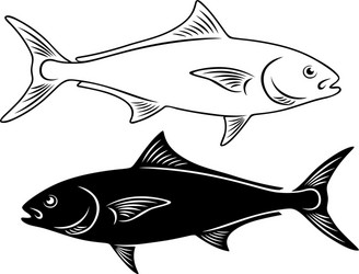 Yellowtail snapper fish gulf of mexico cartoon Vector Image