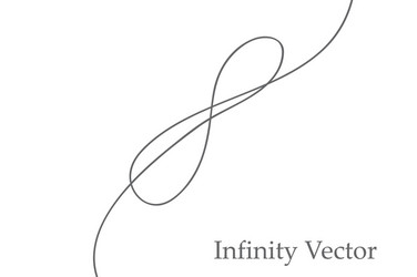 Infinity in solid lines of drawing continuous Vector Image
