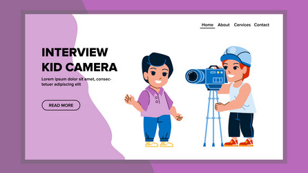 Interview kid Royalty Free Vector Image - VectorStock