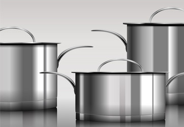 Steel pot Royalty Free Vector Image - VectorStock