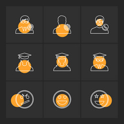 Avtar user profile avatar emoji emoticon Vector Image