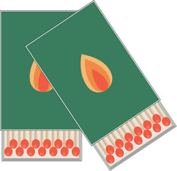 Matchbox on a white background Royalty Free Vector Image