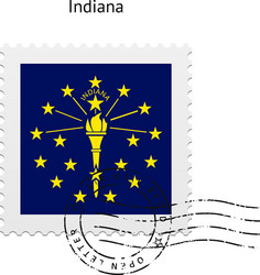 Indianapolis indiana stamp skyline postmark Vector Image