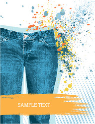 Cartoon - ripped denim jeans pants Royalty Free Vector Image