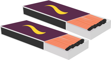 Matchbox on a white background Royalty Free Vector Image