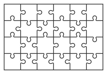 Complete puzzle template Royalty Free Vector Image