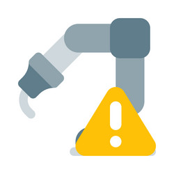 Robotic arm equipped with safety alerts Royalty Free Vector