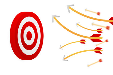 Target goal with arrow icon business concept Vector Image
