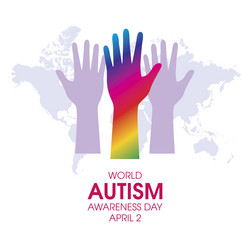 World autism awareness day poster Royalty Free Vector Image