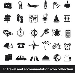 Travel and accommodation stickers Royalty Free Vector Image