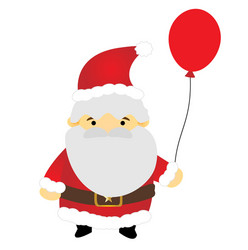 Santa claus flies on a balloon Royalty Free Vector Image
