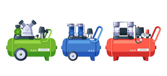 Air compressors mechanical devices that increase Vector Image