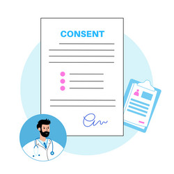Consent form document Royalty Free Vector Image