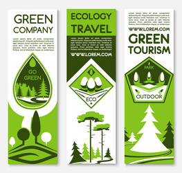 Eco banners templates Royalty Free Vector Image