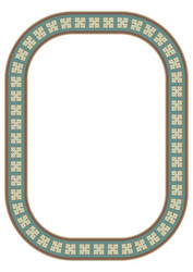 Ethnic frame rectangular border Royalty Free Vector Image