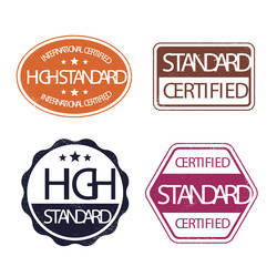 Standard stamp set design Royalty Free Vector Image
