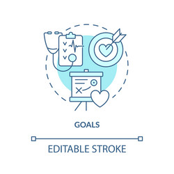Goals blue gradient concept icon Royalty Free Vector Image