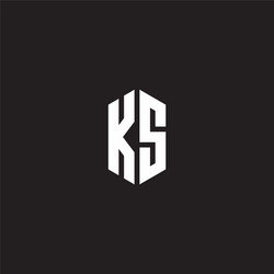 Ks logo monogram with triangle and hexagon shape Vector Image