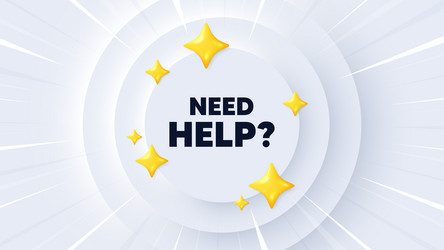 Need help symbol support service sign Royalty Free Vector