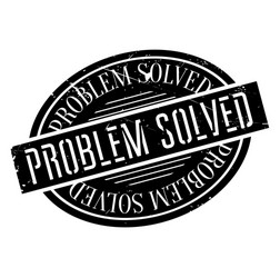 Problem solved rubber stamp Royalty Free Vector Image