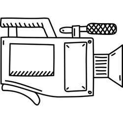 Portable cd player icon doodle hand drawn Vector Image