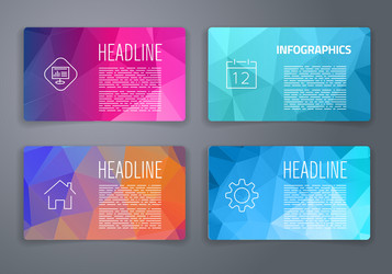 Colorful tiles templates for web ui and pring Vector Image