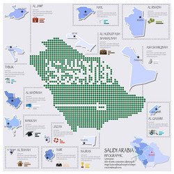 Saudi arabia economy infographic Royalty Free Vector Image