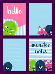 Vertical note cards set with pozitive Royalty Free Vector