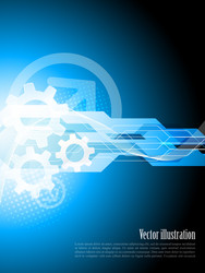 Blue tech background Royalty Free Vector Image