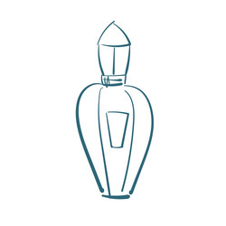 Perfume doodle isolated line art sketch hand drawn