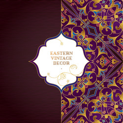 Golden border in eastern style Royalty Free Vector Image