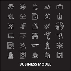 Business model line icon concept Royalty Free Vector Image