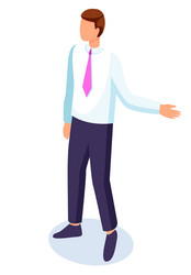 Faceless cartoon businessman in suit Royalty Free Vector