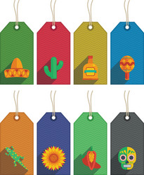 Mexican labels Royalty Free Vector Image - VectorStock