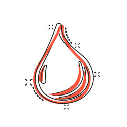 Water drop icon in comic style liquid cartoon Vector Image