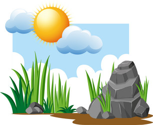 Seamless design for grass and rocks Royalty Free Vector